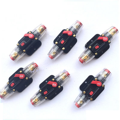 Car Audio 30 to 100 Amp Circuit Breaker Manual Reset Switch Fuse Holder