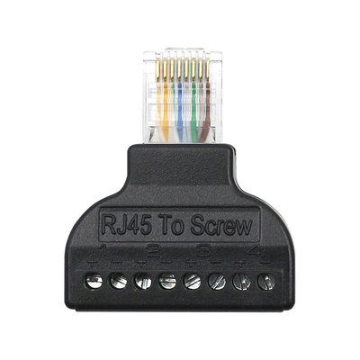 Male 8P8C RJ45 to 8 Pin Screw Terminal Block Adapter for CCTV Video Solution