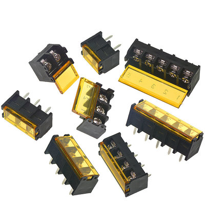 9.5mm / 0.375" Barrier Screw Terminal Blocks Side Pin Mounting 300V 30A