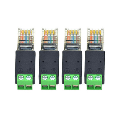 RJ45 Network Male 8P8C to RS485 Screw Terminal Block Adapter